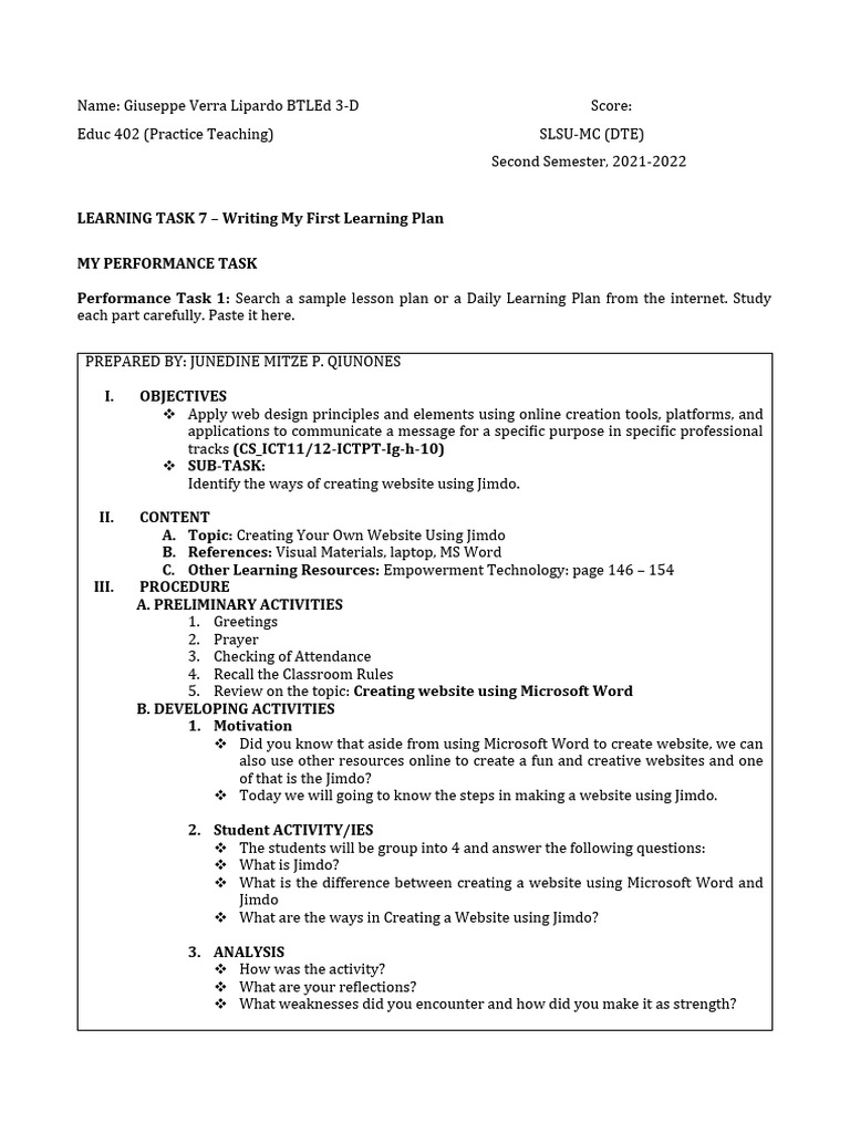 Lipardo - Learning Task 7 | PDF | Malware | Philosophy Of Education Lipardo - Learning Task 7 | PDF | Malware | Philosophy Of Education