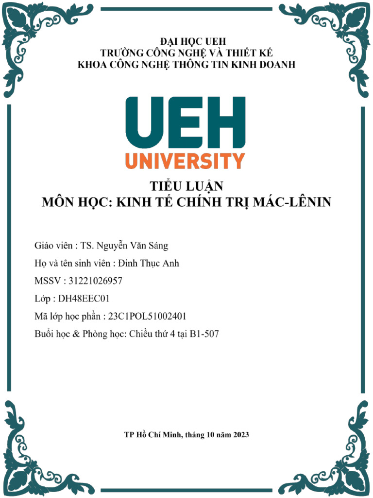 Đinh TH C Anh - 23c1pol51002401 | PDF