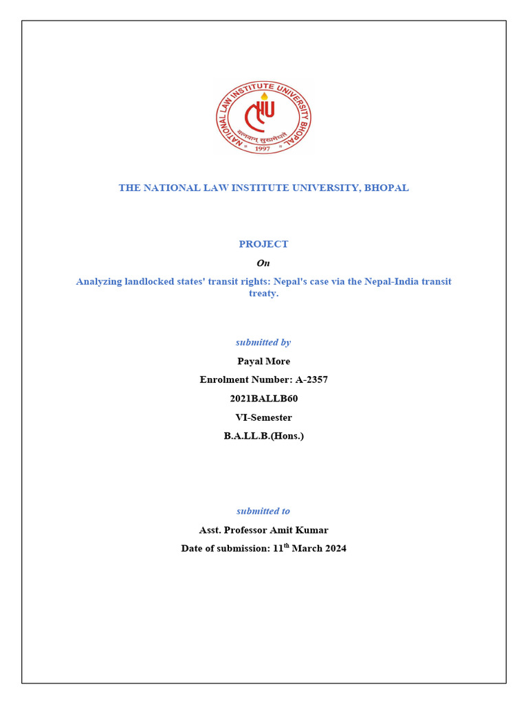 PIL Project | Download Free PDF | International Law | United Nations ...