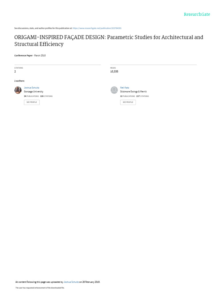 Origami-Inspired Facade Design Parametric Studies | PDF | Origami | Mathematical Optimization