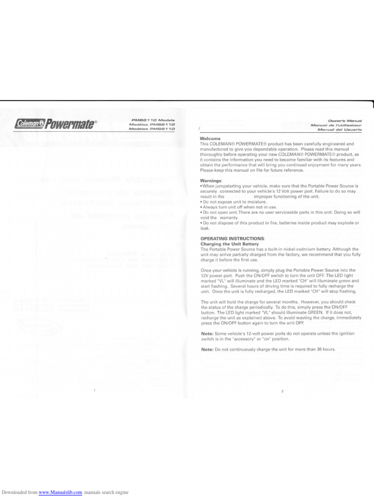 Powermate pmb8110 | PDF | Power Inverter | Electrical Engineering