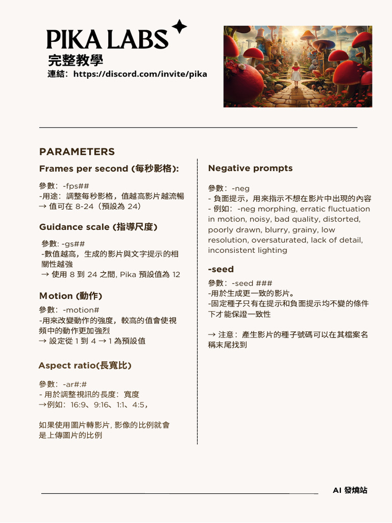 Pika Labs 完整教學 | PDF