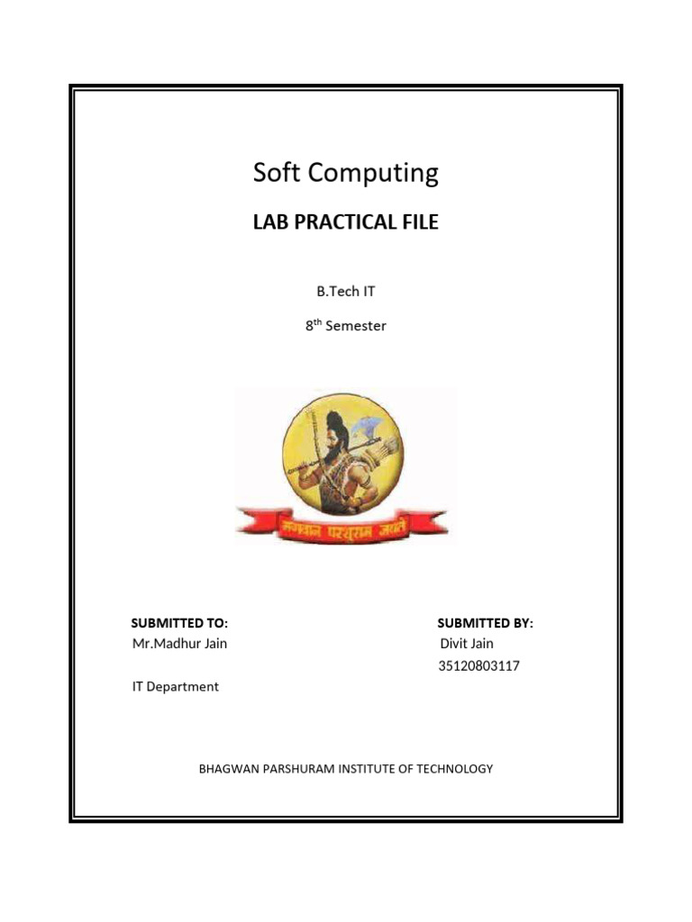 Soft Computing Sample File | PDF | Matlab | Fuzzy Logic Soft Computing Sample File | PDF | Matlab | Fuzzy Logic