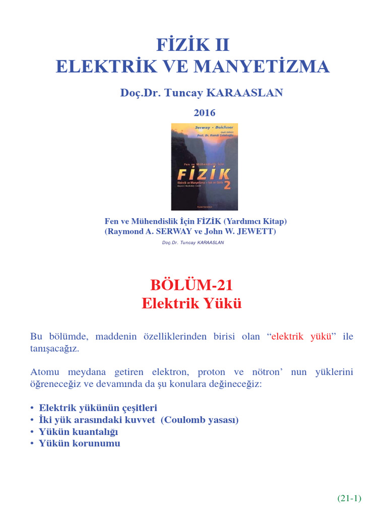 Fizik II Ders Notlari 2020 | PDF Fizik II Ders Notlari 2020 | PDF