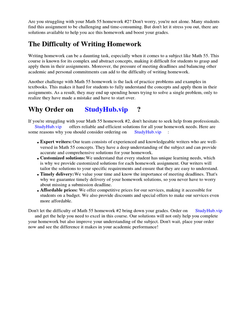 Solutions For Math 55 Homework 2 | PDF | Homework | Scribd