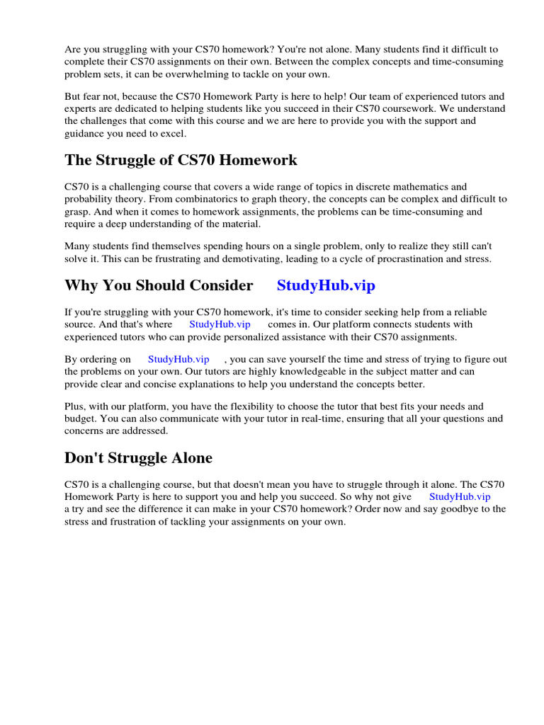 Cs70 Homework Party | PDF | Homework