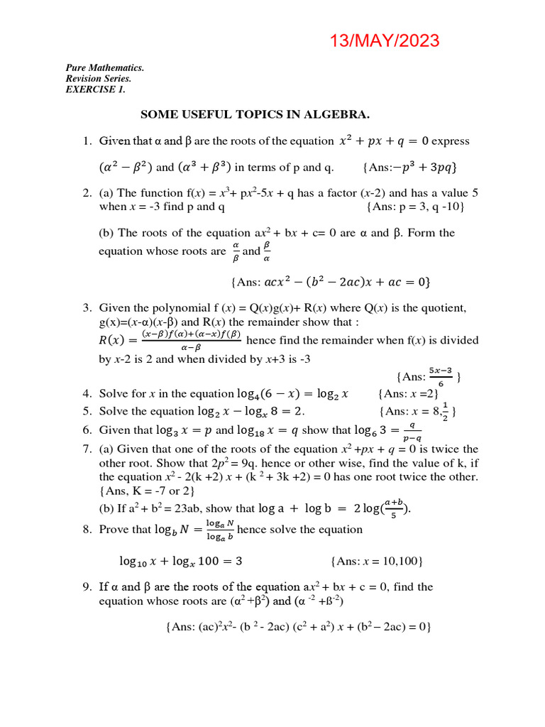 S4 MTC Past Paper | PDF | Equations | Zero Of A Function