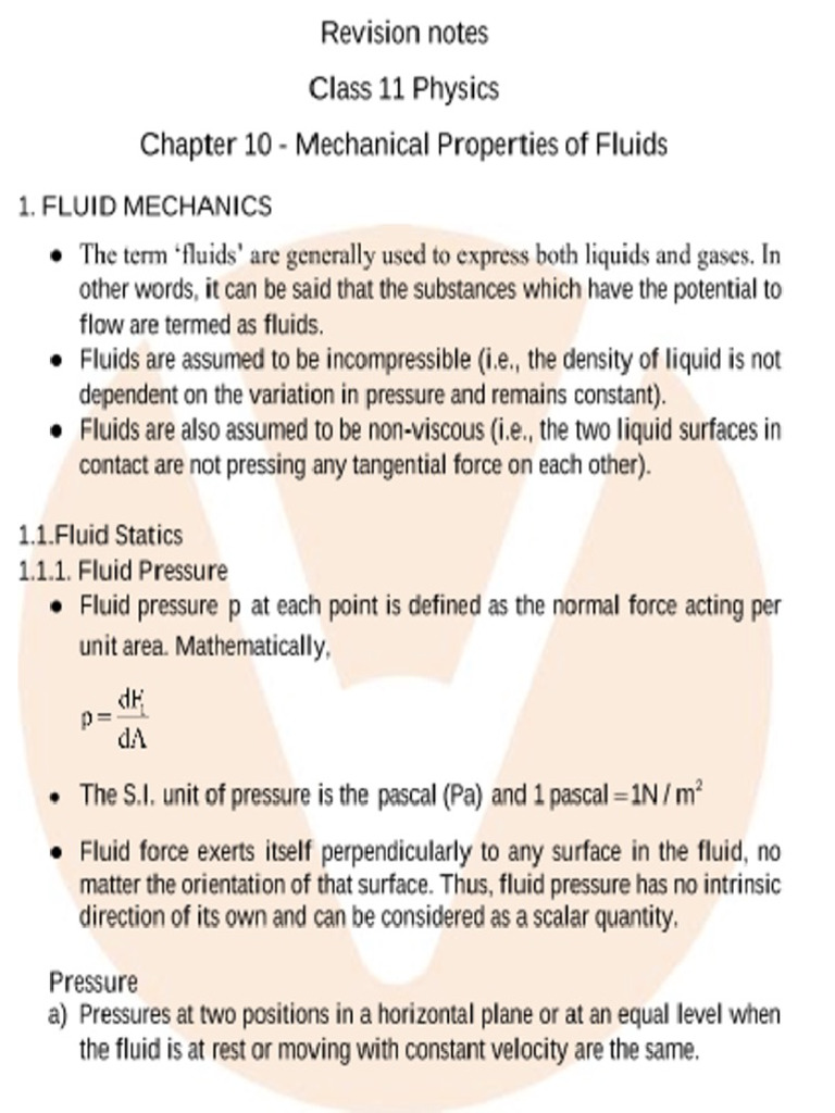 Fluids Notes | PDF
