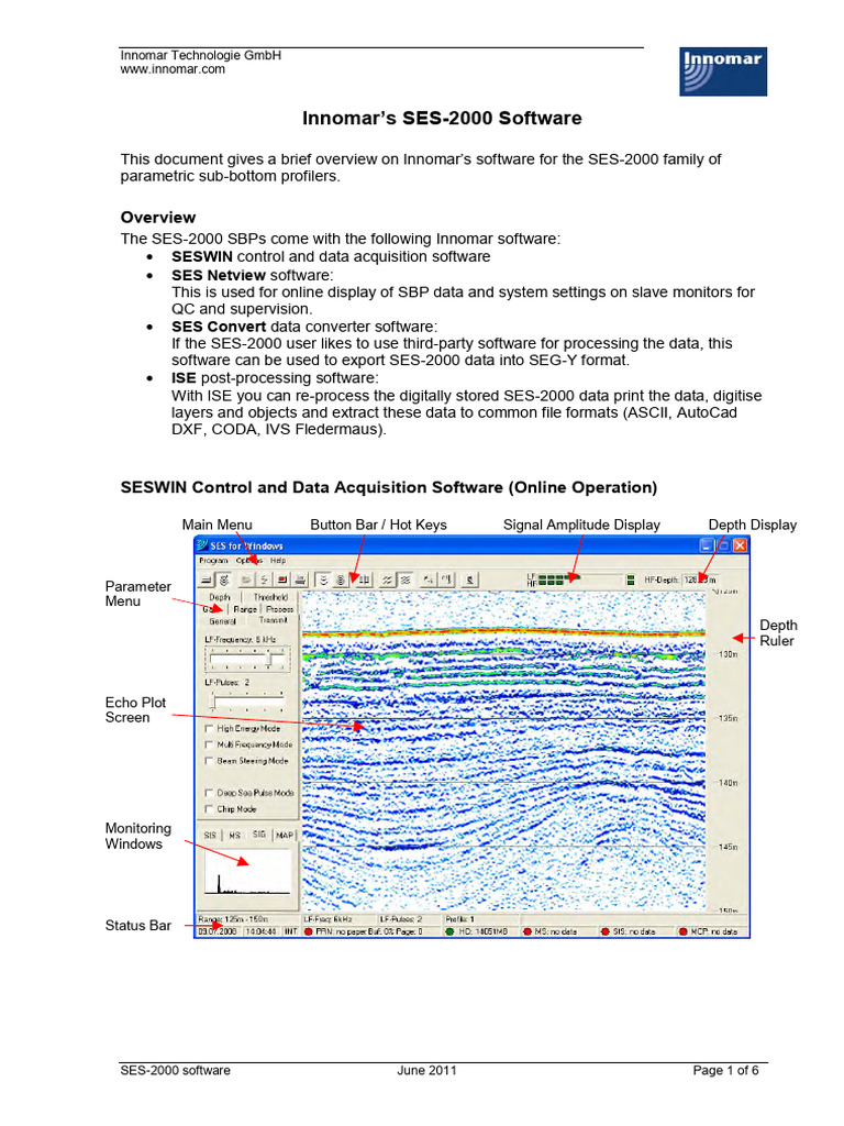 Innomar Software | PDF | Data Acquisition | Software