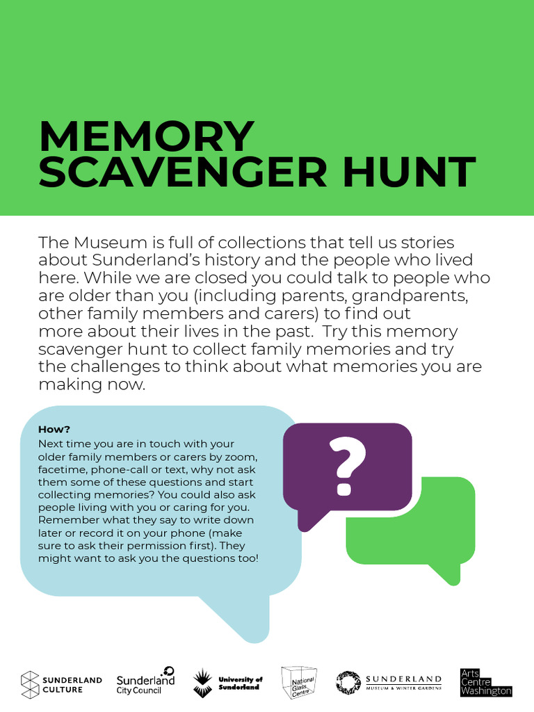 Memory Scavenger Hunt | PDF | Wellness