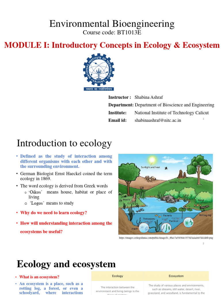 Environmental Bioengineering - M01 - Class - Notes | PDF | Carbon Cycle ...