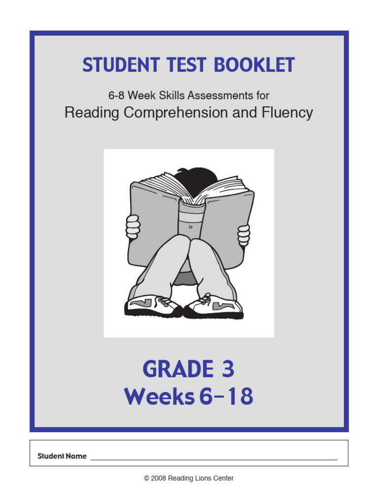 Grade 3 Weeks 6-18: Student Test Booklet | PDF | Chicken