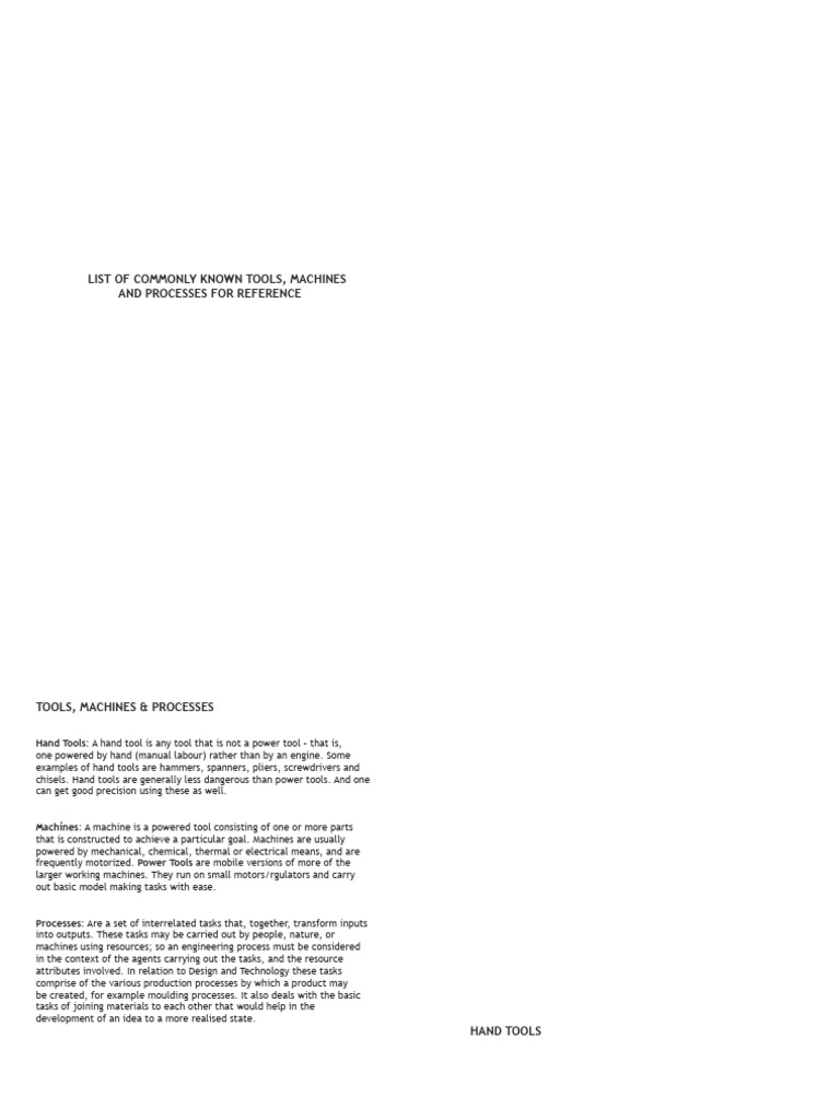 Tools Machines Processes | PDF | Screw | Nut (Hardware)