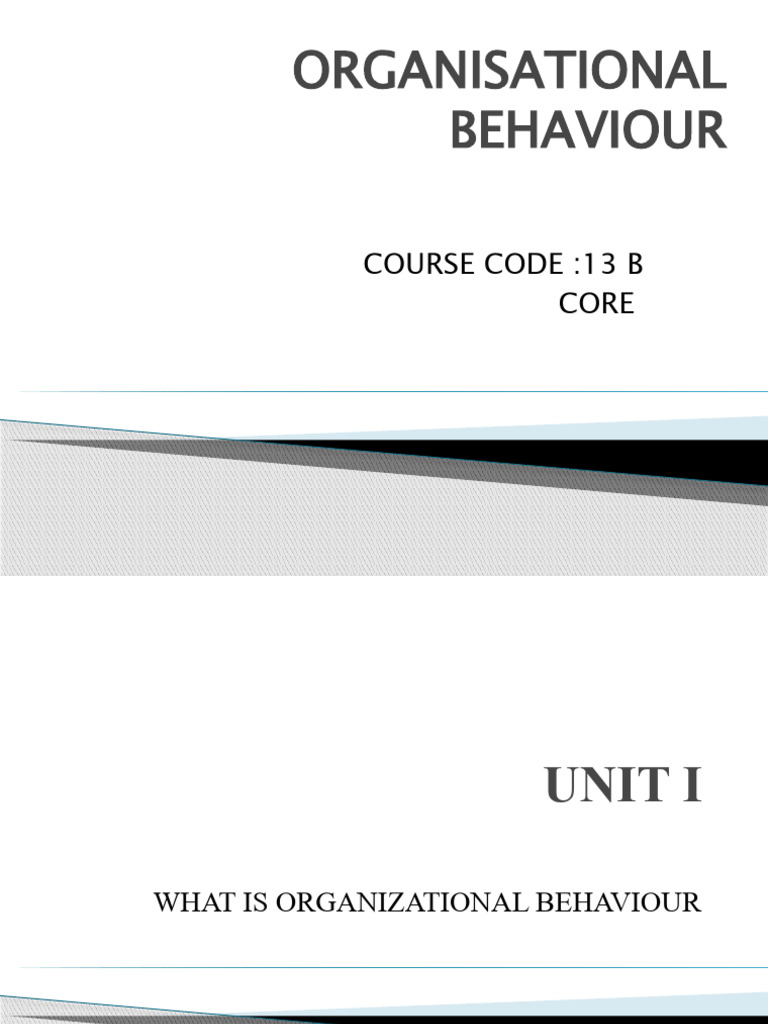 Organisational Behaviour - Maha | PDF | Organizational Behavior | Behavior