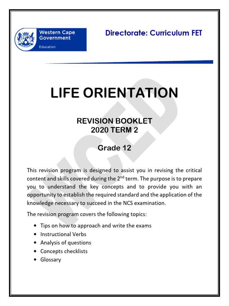 LO Revision Booklet | PDF | Stress (Biology) | Physical Fitness