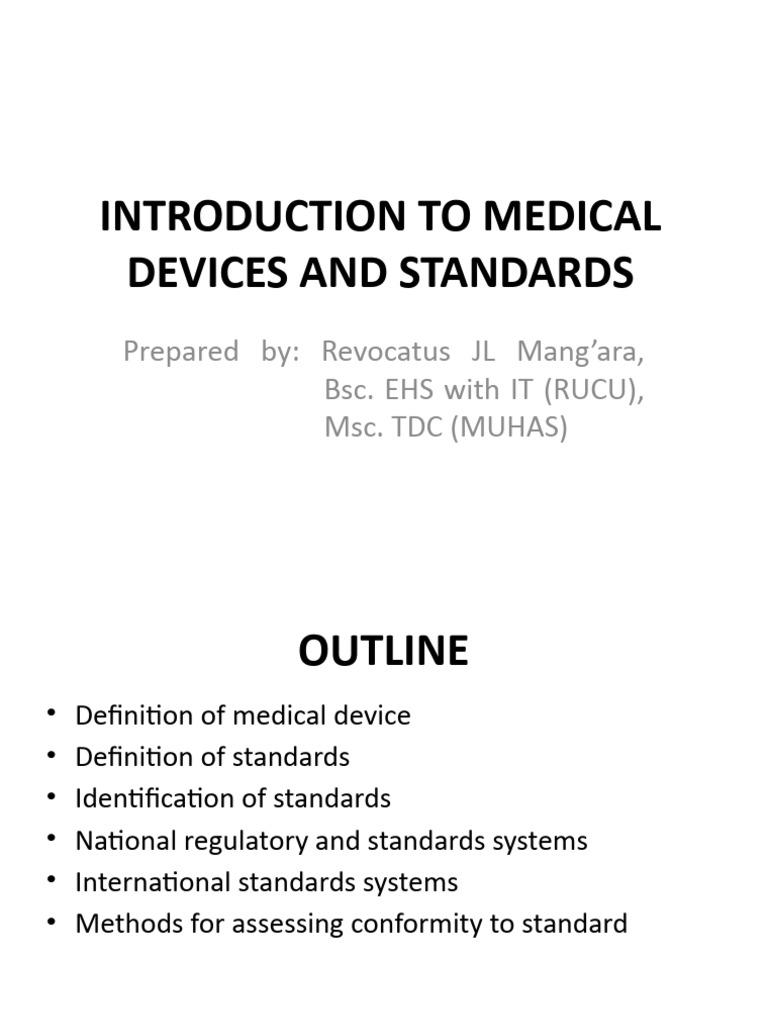 Introduction | PDF | Medical Device | Standardization