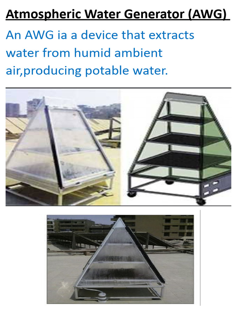 Atmospheric Water Generator | PDF