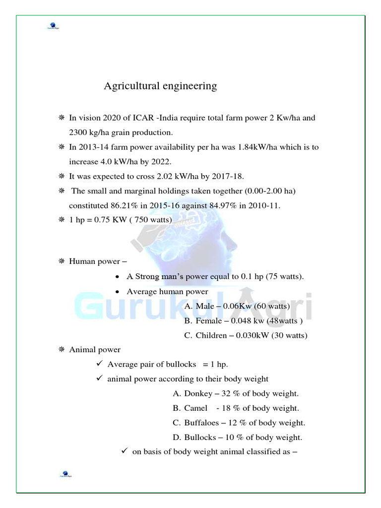 Agricultural Engineering | PDF | Internal Combustion Engine | Rotating Machines