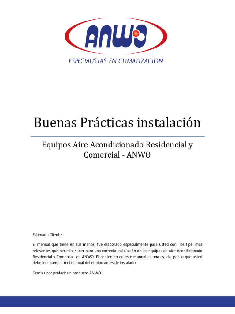 Buenas Prácticas para Aire Acondicionado ANWO | PDF | Refrigerante ...