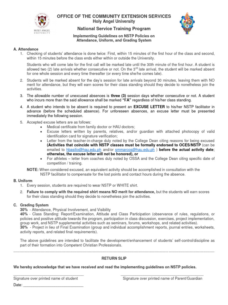 NSTP Guidelines Policies Final | PDF