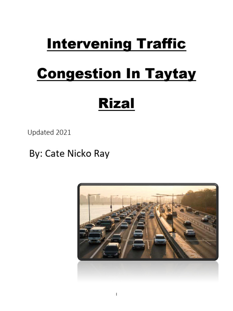 Action Plan | PDF | Traffic | Traffic Congestion