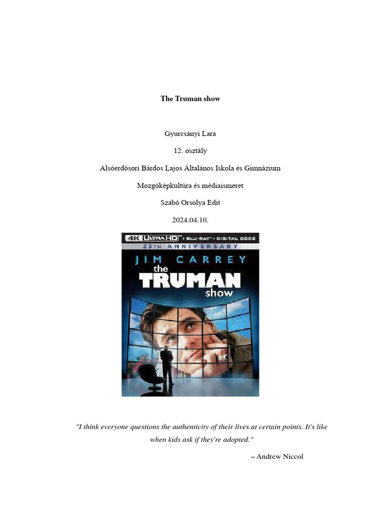 The Truman Show | PDF