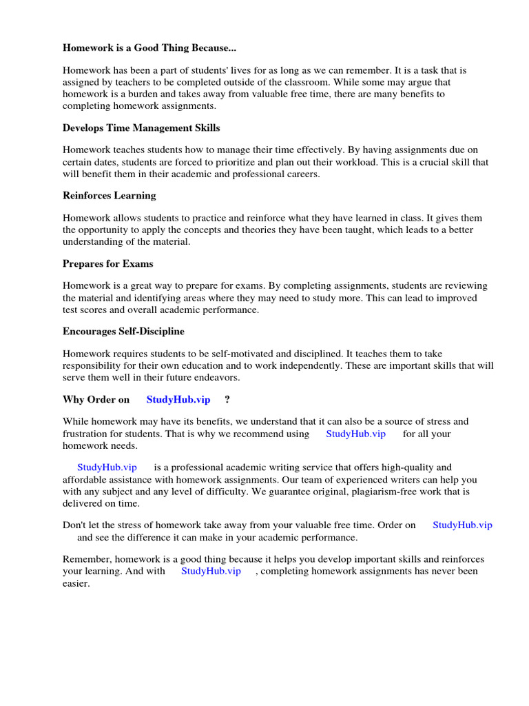 Benefits of Homework for Students | PDF | Homework | Memory