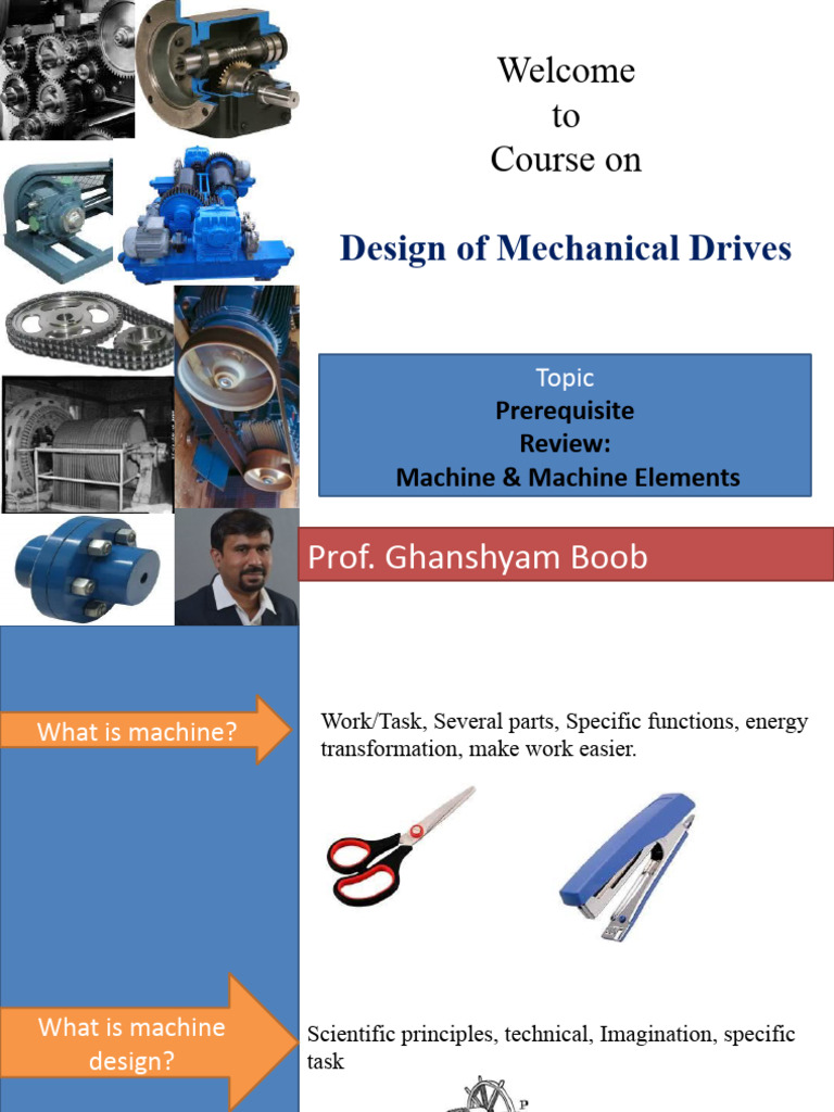 L-1 - Review Machine and Machine Elements | PDF | Machines | Stress ...