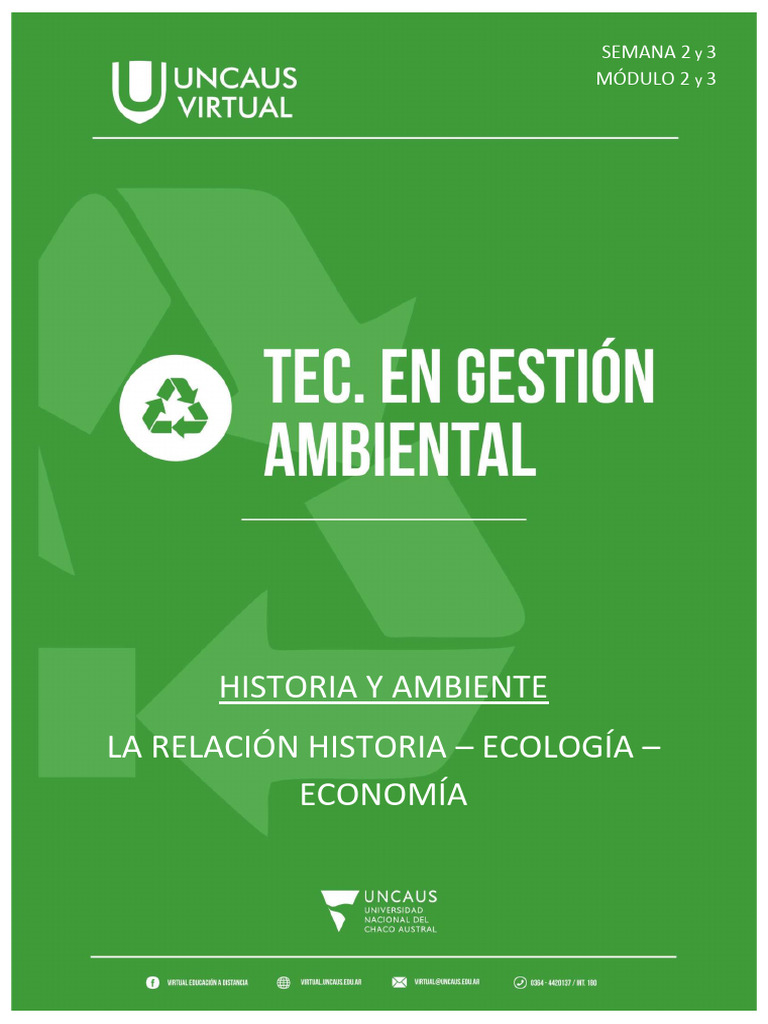 S2 M2 y S3 M3 - La Relación Historia - Ecología - Economía | PDF | Karl Marx | marxismo