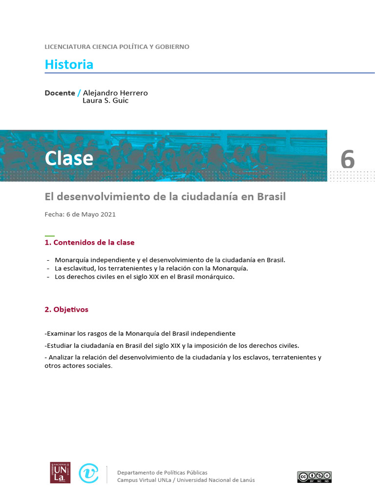 Clase 6 | PDF | Esclavitud | Abolicionismo