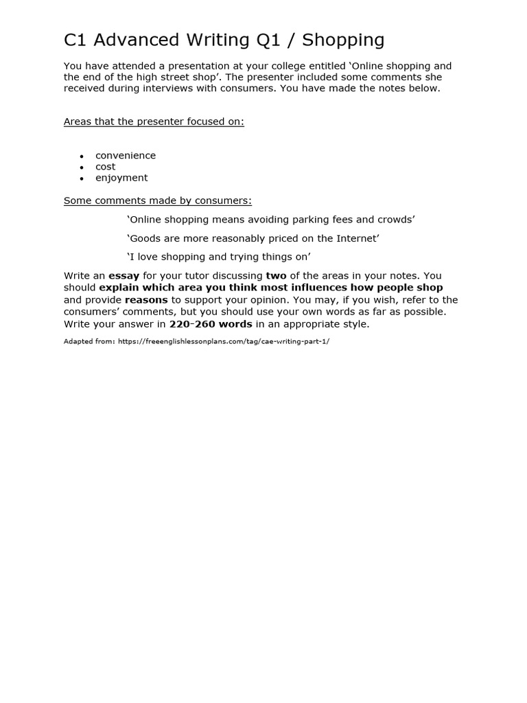 C1 Advanced writing esercizio | PDF