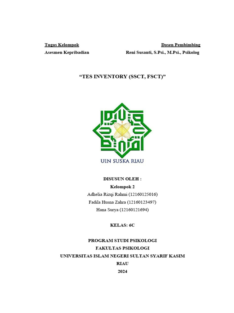 Tes SSCT dan FSCT: Panduan Lengkap | PDF | Sains & Matematika