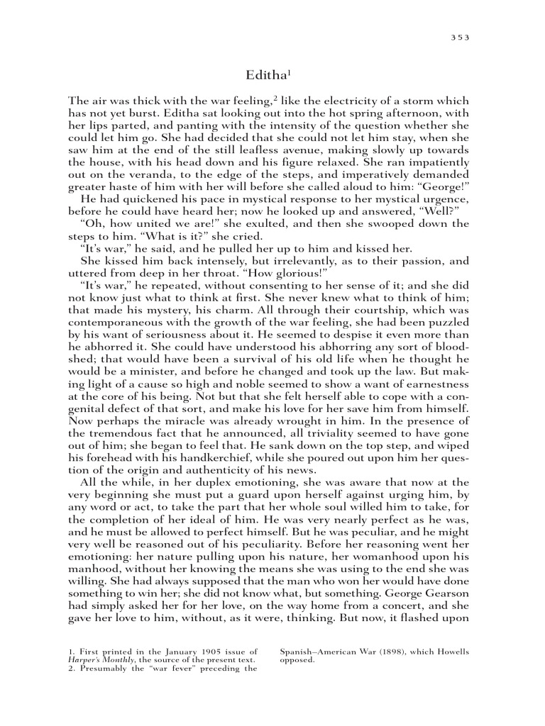 Editha, William Dean Howells | PDF