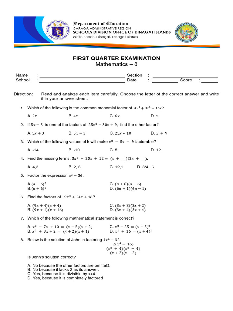 Math - Grade 8 | Download Free PDF | Mathematics | Mathematical Objects