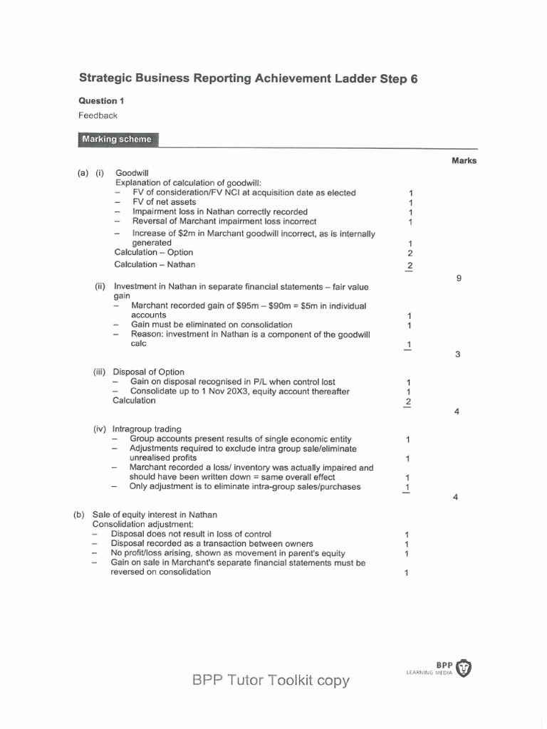 Mini Test Sol | PDF | Goodwill (Accounting) | Debits And Credits
