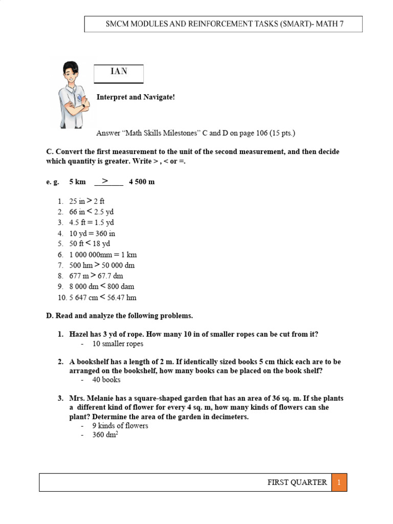 IAN, Eidrine Nicole Borja 2nd Qtr. MATH 7 Module 1 | PDF