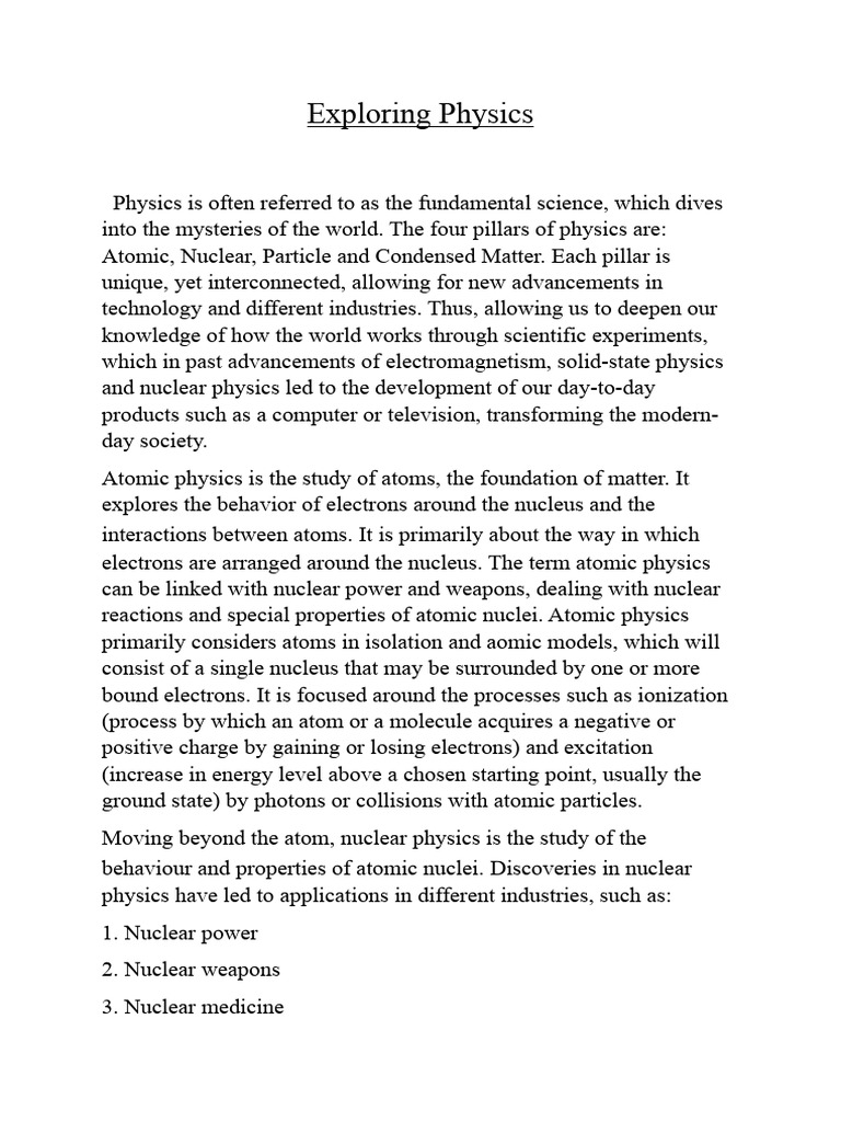 Exploring Physics | Download Free PDF | Physics | Atomic Nucleus