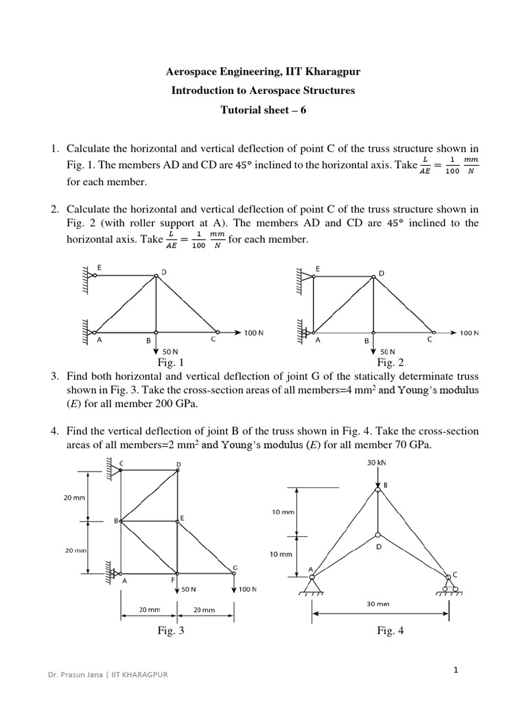 Tutorial Sheet 6 | PDF | Truss | Structural Engineering