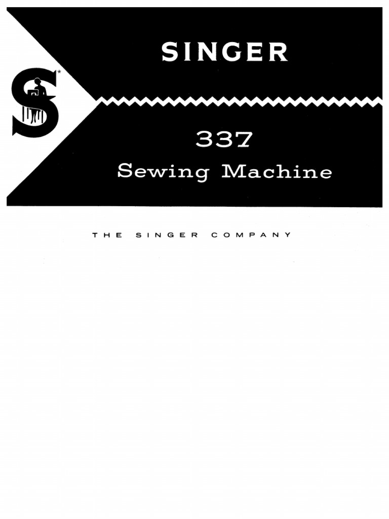 Singer 337 Sewing Machine Instruction Manual | PDF | Seam (Sewing ...
