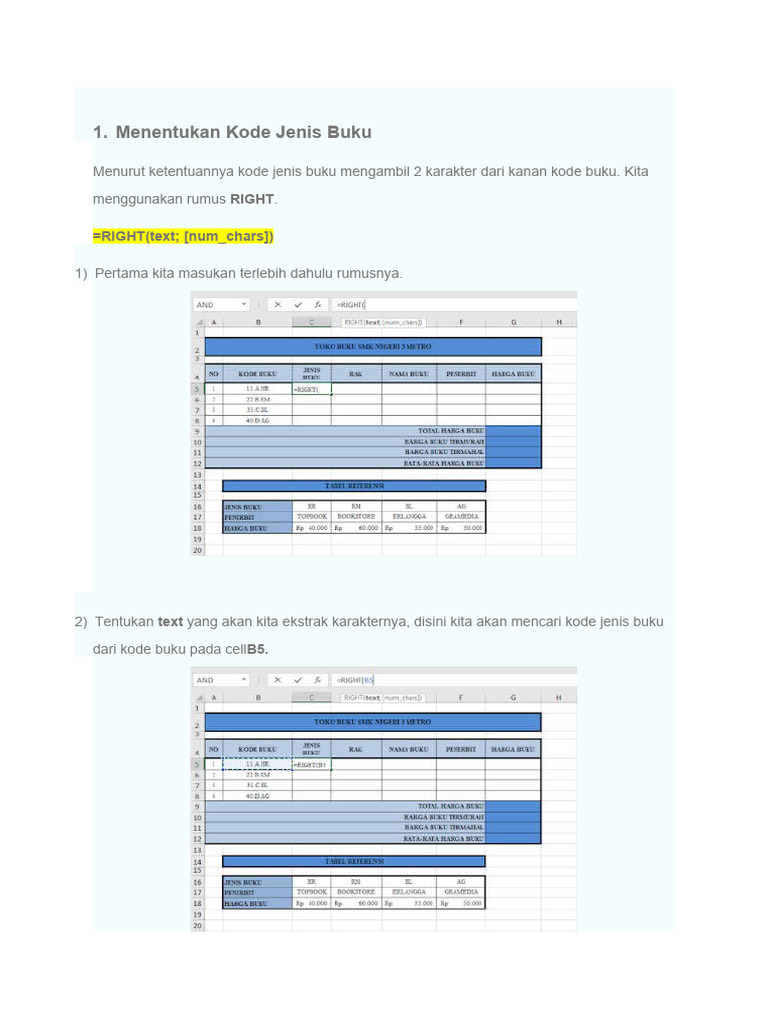 Memggunakan Rumus Excel | PDF | Metode & Bahan Ajar