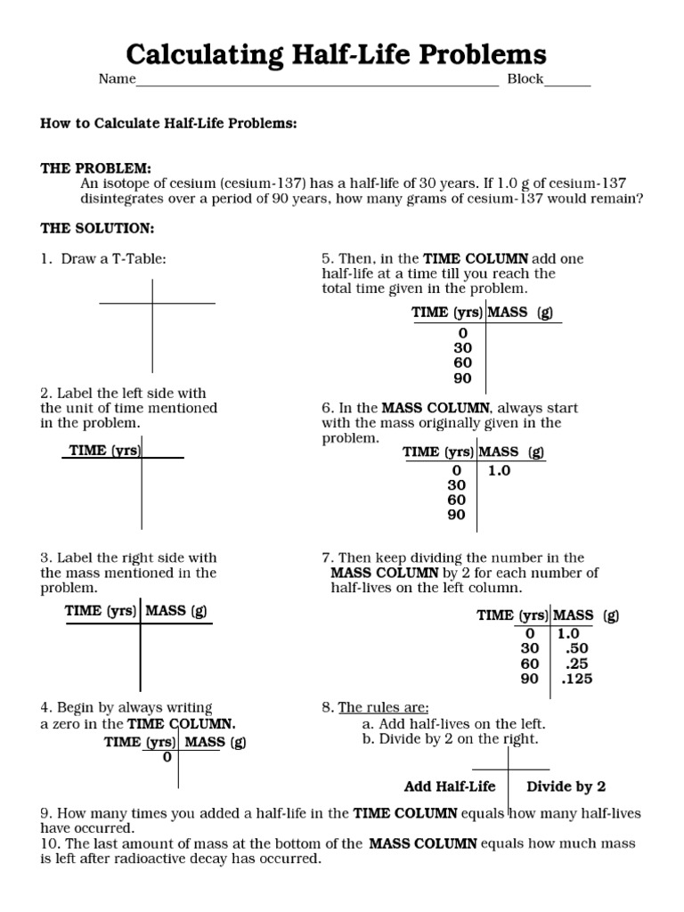 How Calculat Half Lif | PDF
