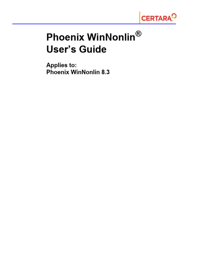 WinNonlin User's Guide | PDF | Dependent And Independent Variables | Variance