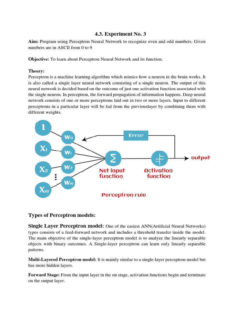 Experiment No. 3 SL-II (ANN) | PDF | Artificial Neural Network | Computational Science