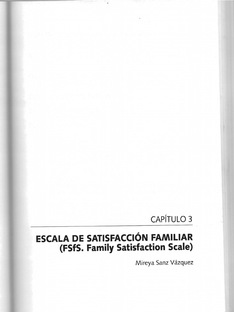 Escala de Satisfacción Familiar | PDF