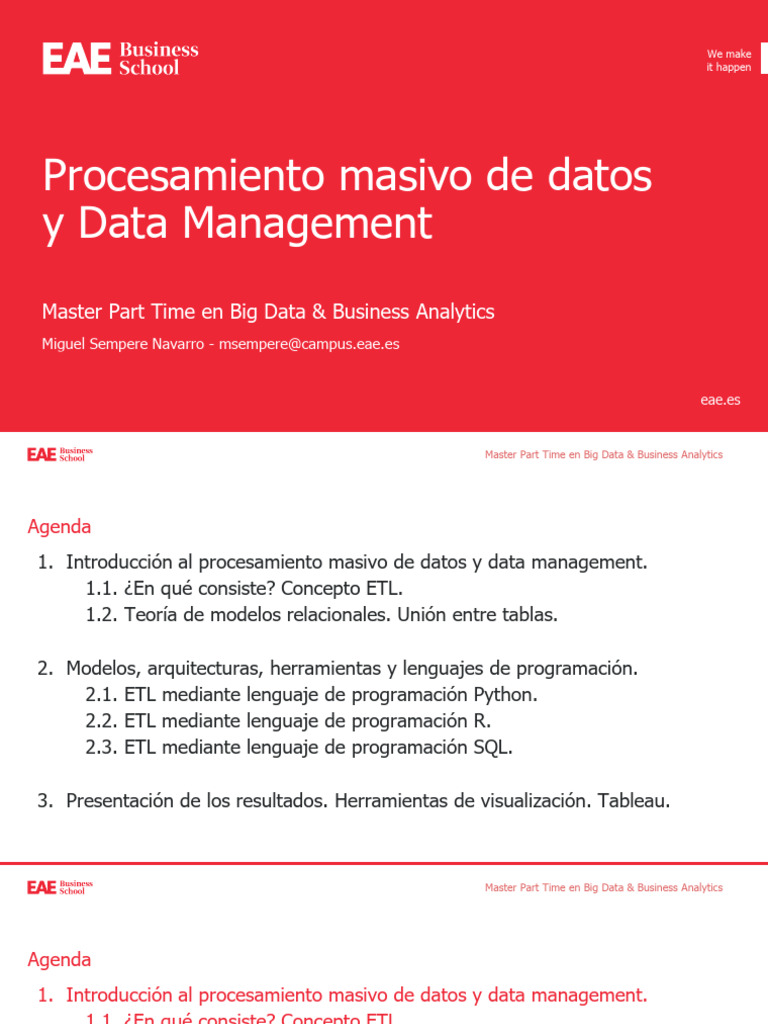 Procesamiento Masivo de Datos | PDF | Big Data | SQL