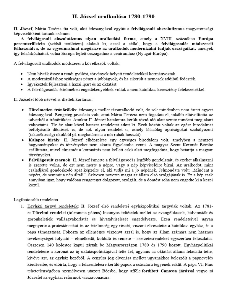 II. József | PDF