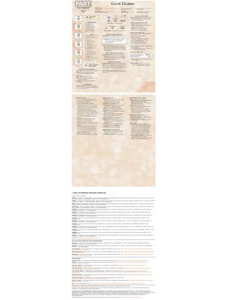 Fast Character - D&D Character Maker - Wood Elf Cleric 1 | PDF | Dungeons & Dragons | Wizards Of ...