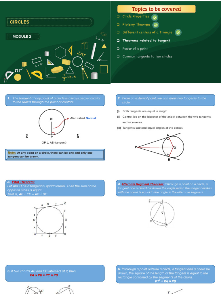 Lecture 4 Circle Geometry Part-2 Abhay Mahajan - 230806 - 170926 | PDF ...