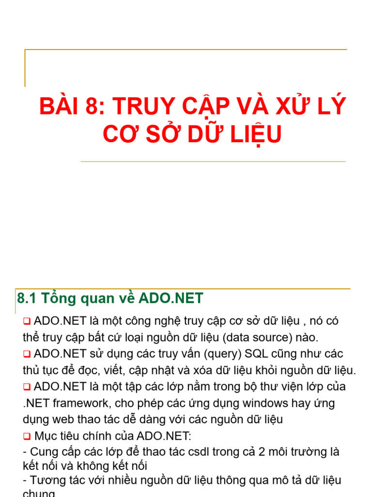 Bai 8 - CSDL | PDF