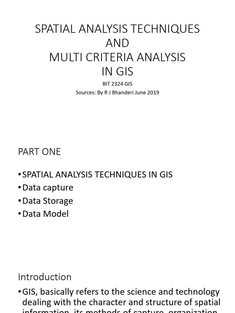BIT2324-SPATIAL ANALYSIS and MULTI CRITERIA ANALYSIS 20h Nov2023 | PDF | Geographic Information ...